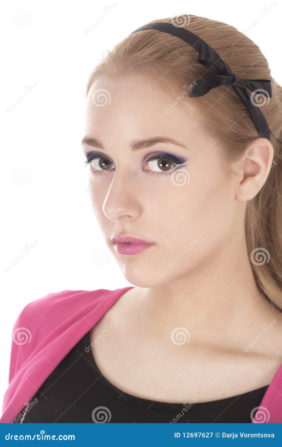 Glance stock image. Image of female, pink, beautiful - 12697627
