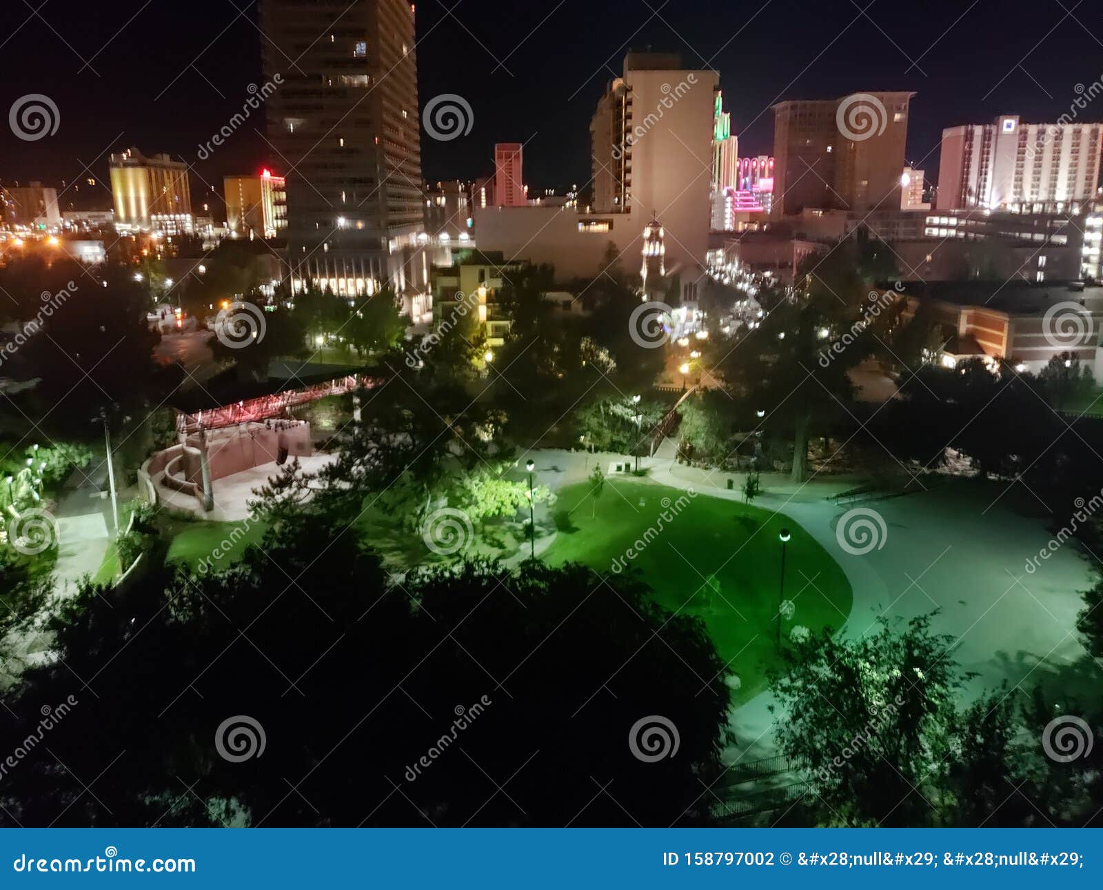 A Glance at Downtown Reno at Night Editorial Photography - Image of ...
