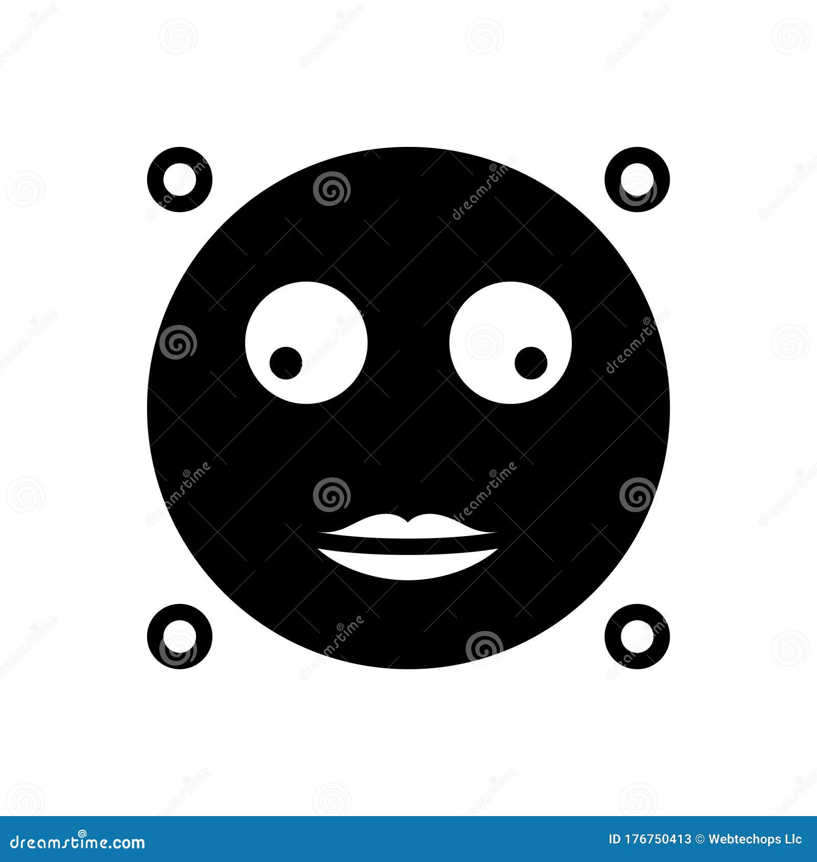 Black Solid Icon for Glance, Look Briefly and Glimpse Stock Vector ...