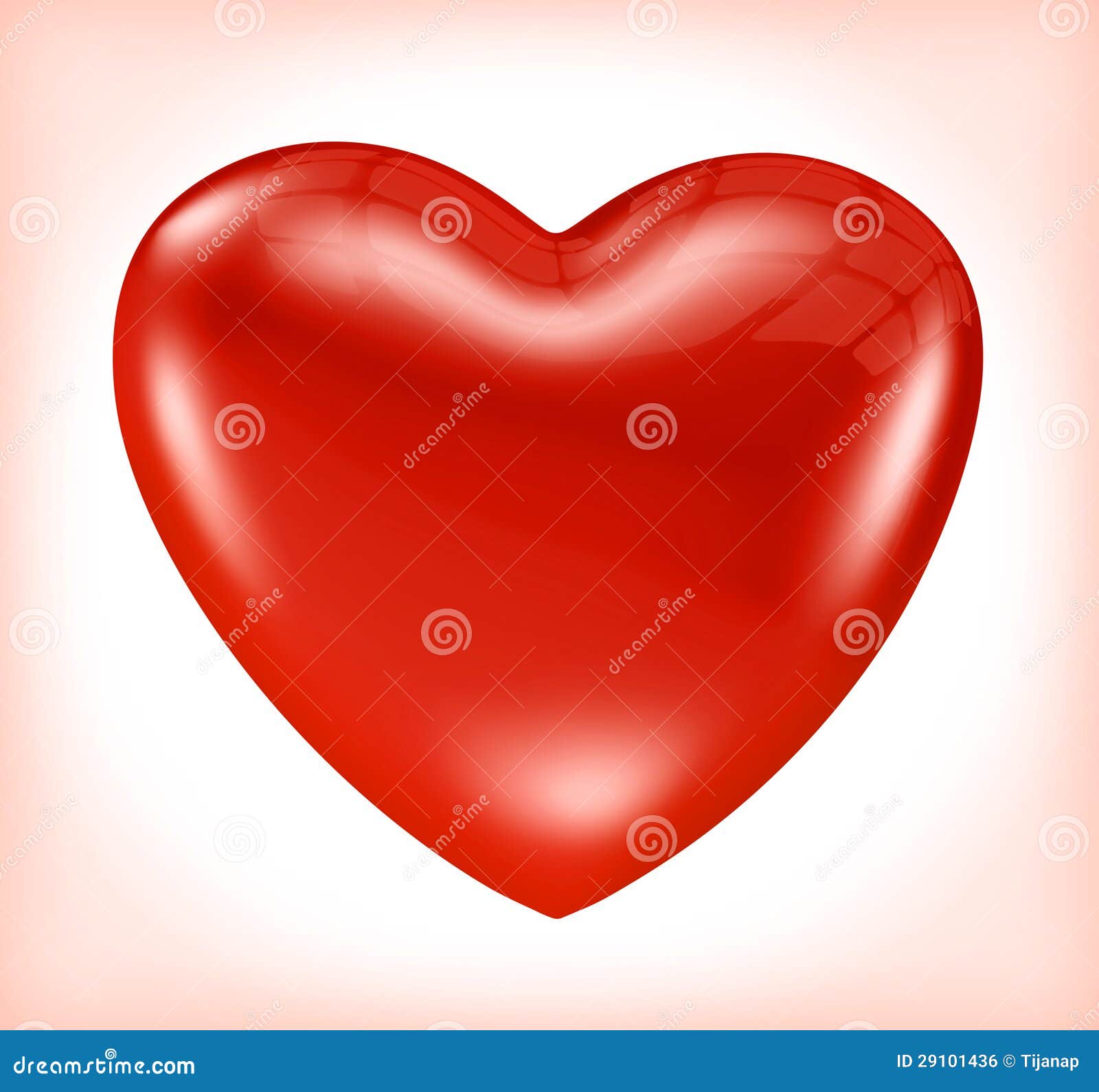 Glanzend rood hart stock illustratie. Illustration of hartstocht - 29101436