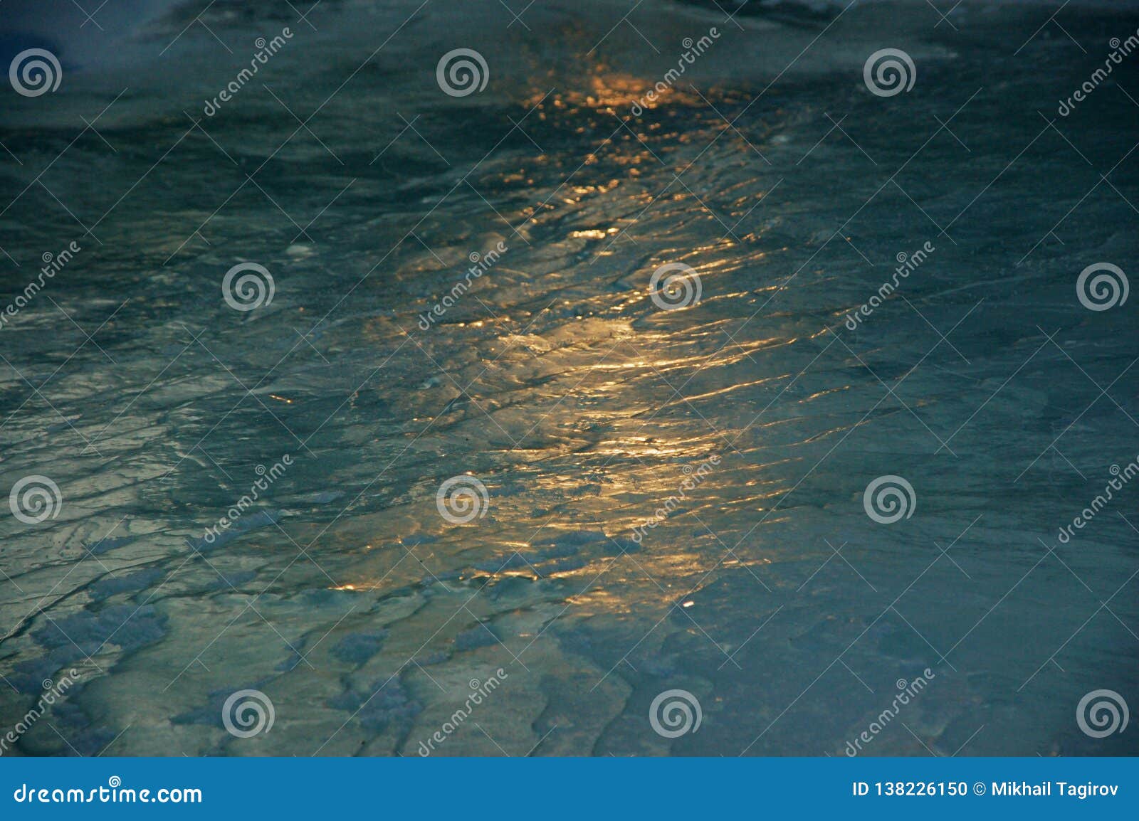 Glare on the ice. stock photo. Image of glare, evening - 138226150
