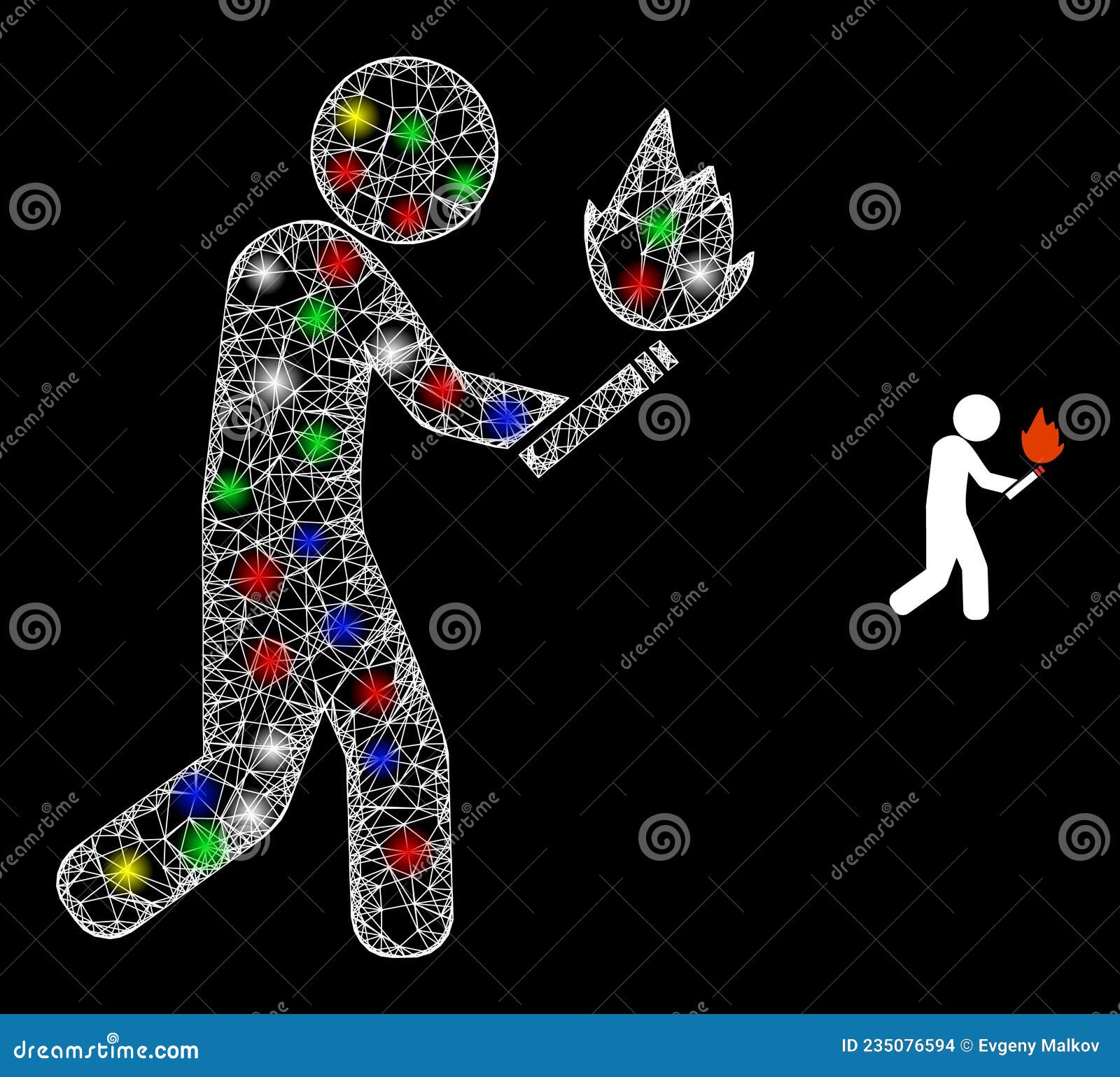 Glare Irregular Net Fire Arsonist Icon Stock Vector - Illustration of ...