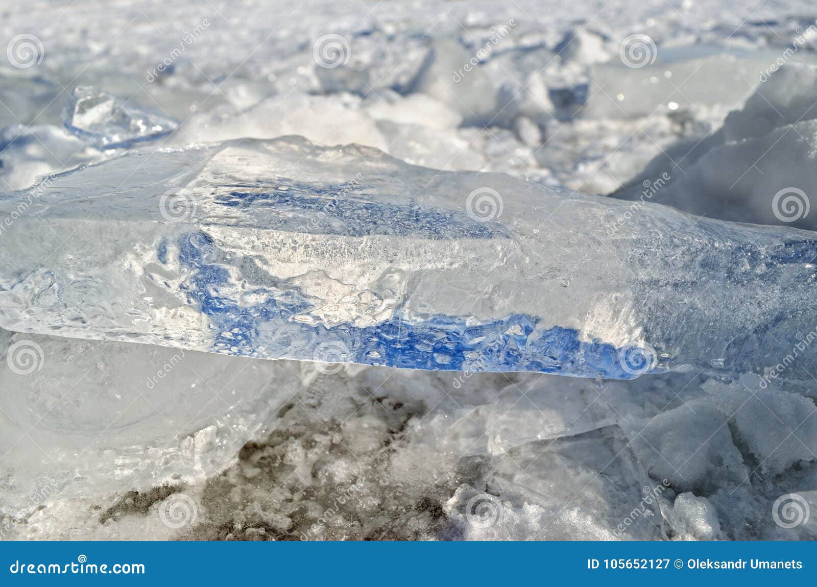 Glare of Light Reflected in the Shards of Pure Ice Stock Image - Image ...