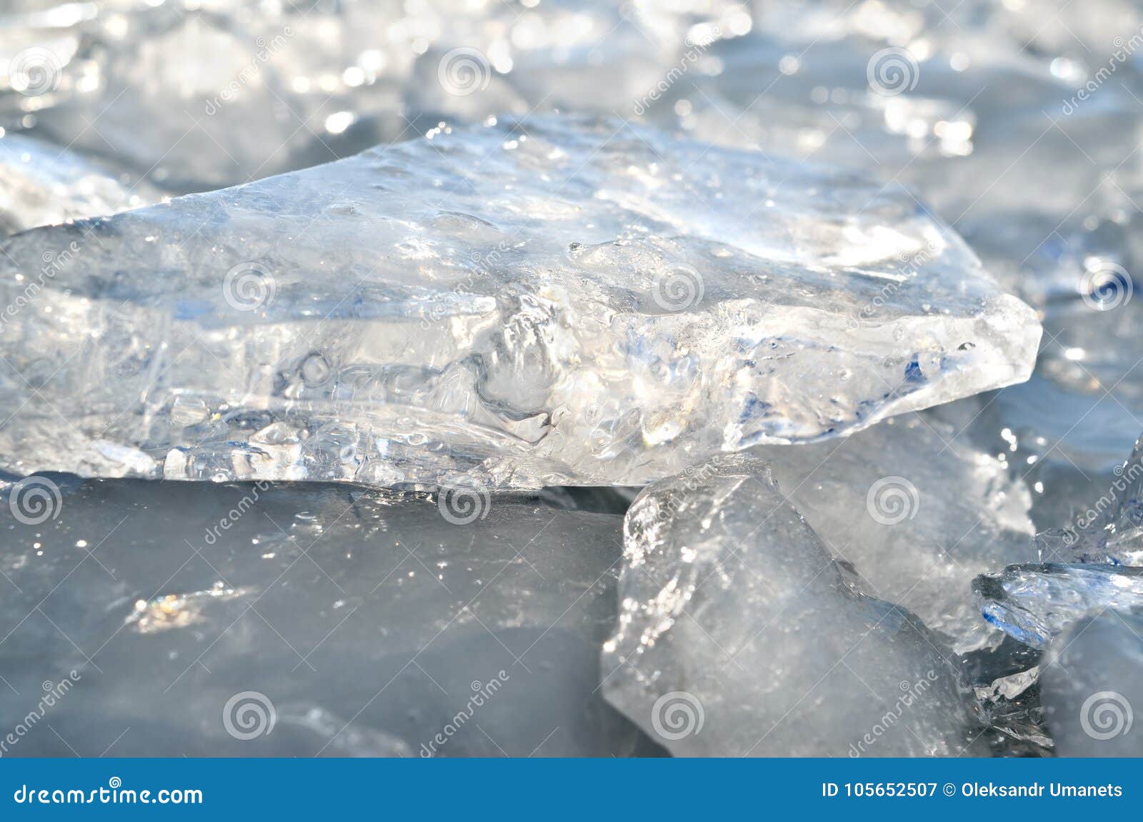 Glare of Light Reflected in the Shards of Pure Ice Stock Image - Image ...