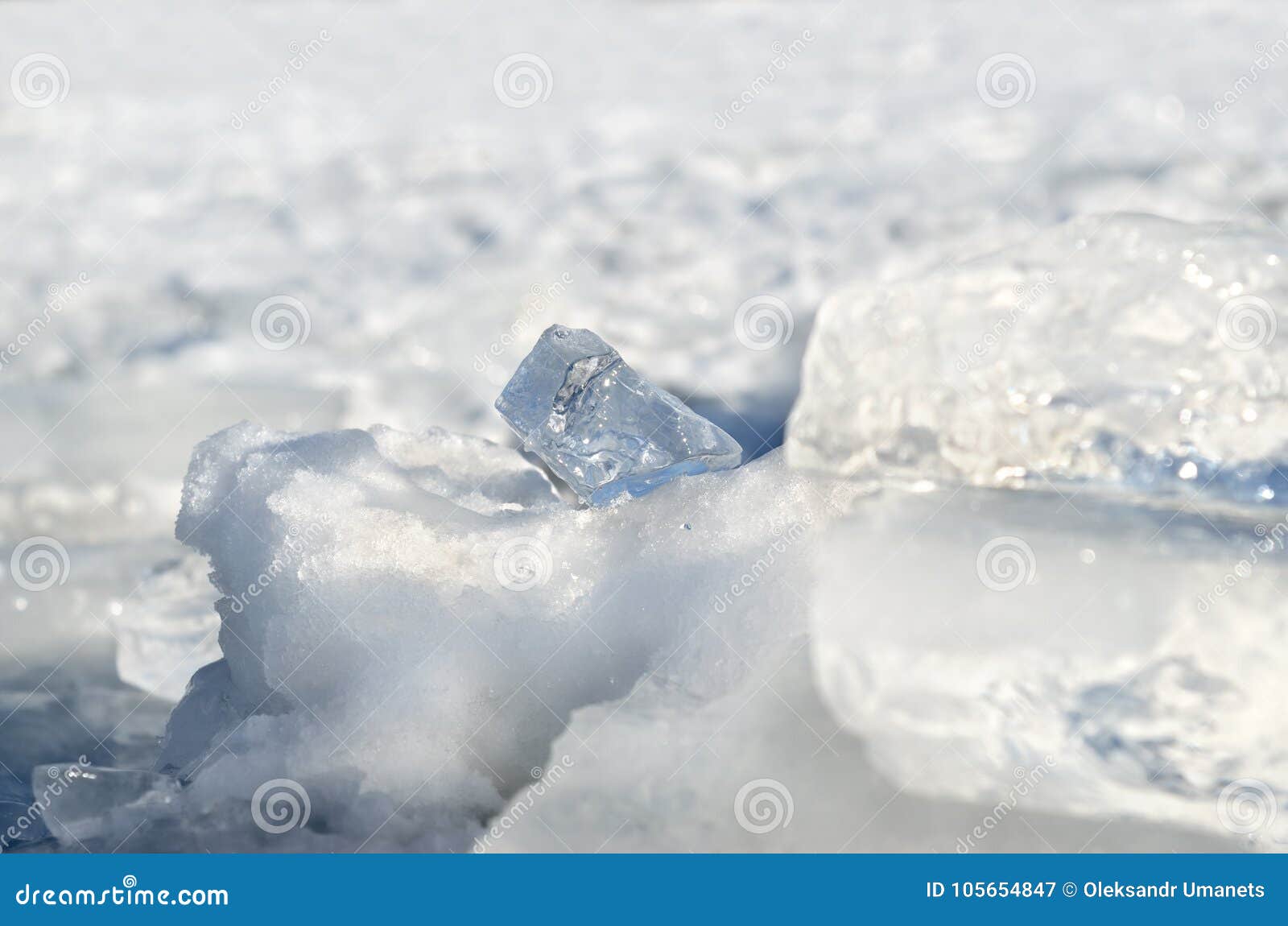 Glare of Light Reflected in the Shards of Pure Ice Stock Image - Image ...