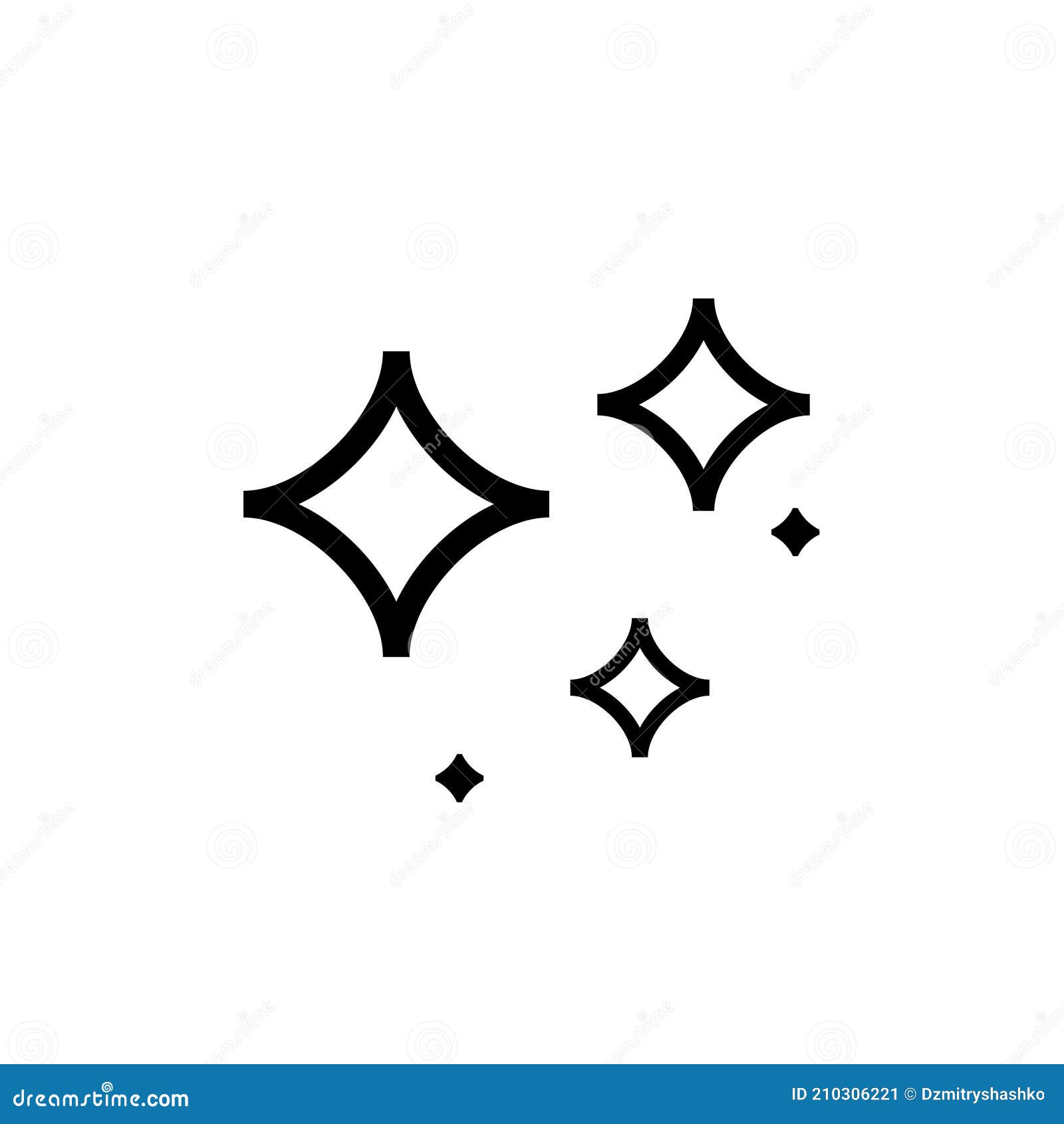 Glare Line Icon. Clipart Image Stock Vector - Illustration of spark ...