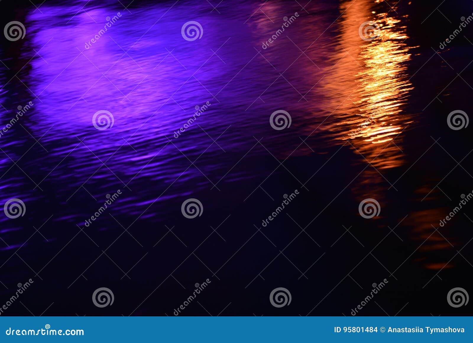 Glare and Reflection of Light on the Water. Stock Photo - Image of ...