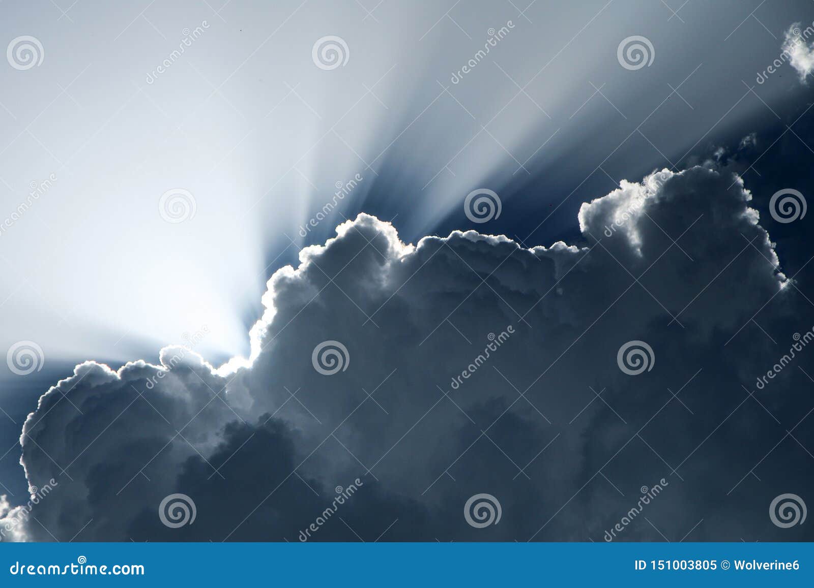 Glaring the Sun Ray Behind a Cloud Stock Image - Image of cloudy, glow ...