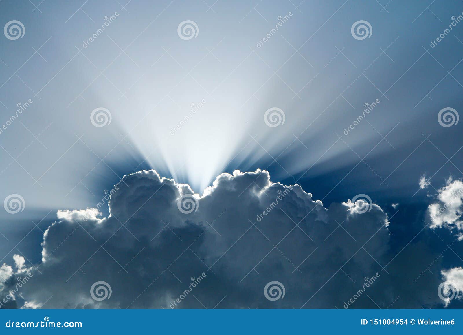 Glaring the Sun Ray Behind a Cloud Stock Photo - Image of cloudy, color ...