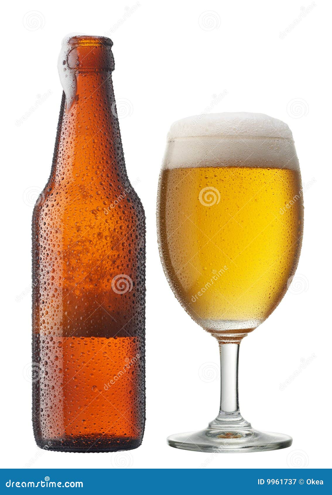 Glas Bier mit Flasche stockbild. Bild von hintergrund - 9961737