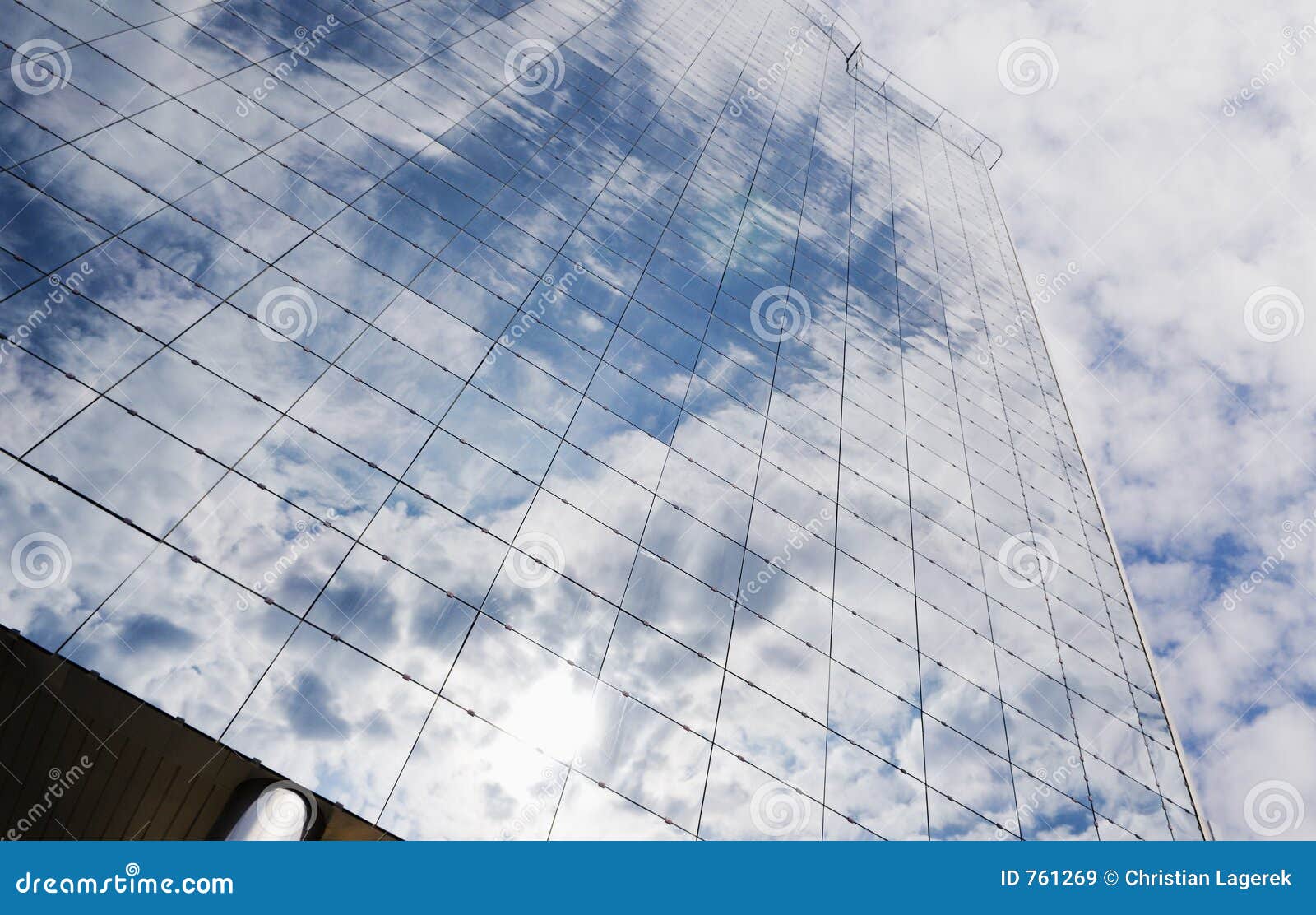Glas-building reflection stock image. Image of pillar, construction ...