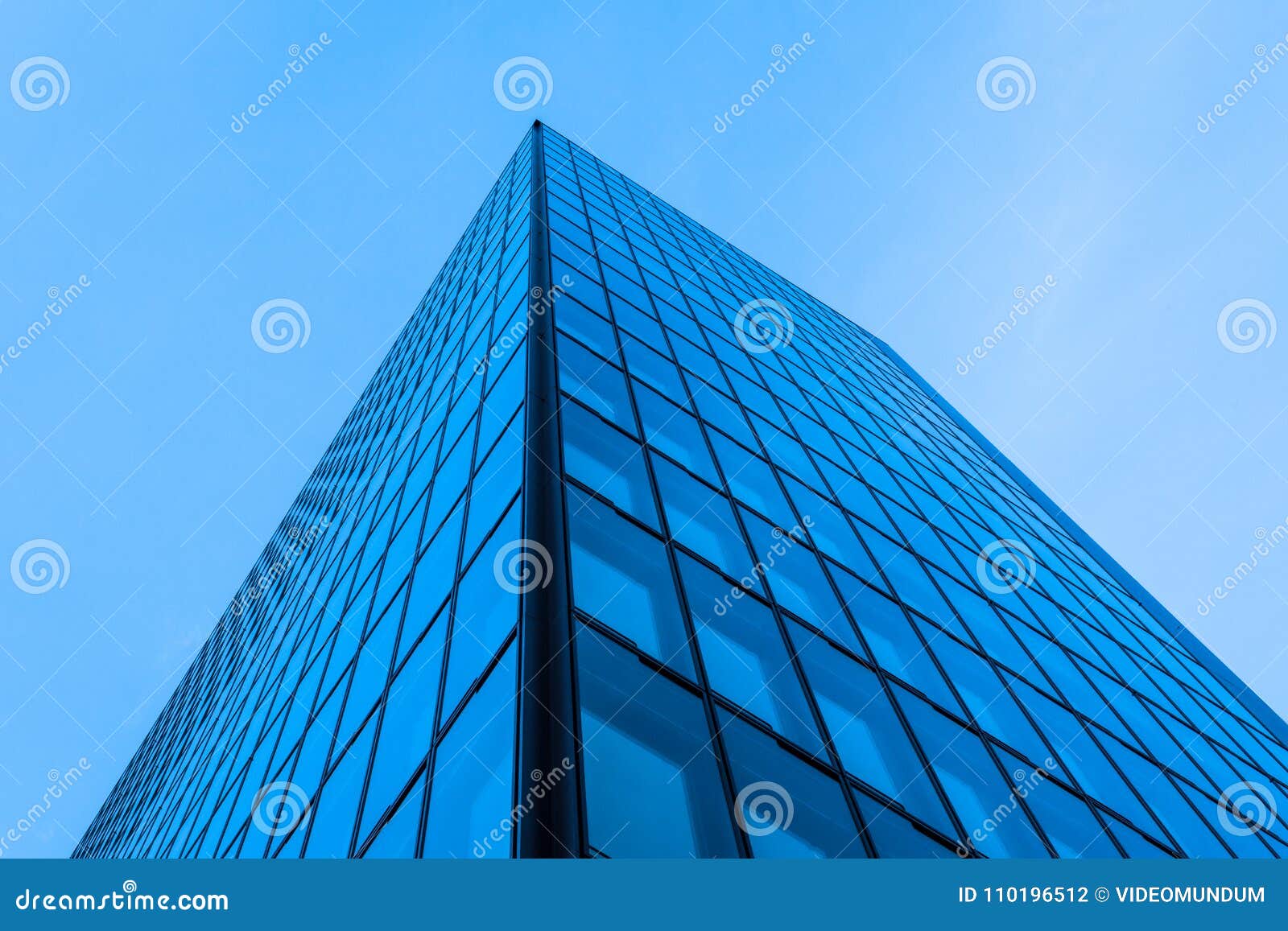 Blue Tinted Night Shot of the Glas Front of an Office Building Stock ...