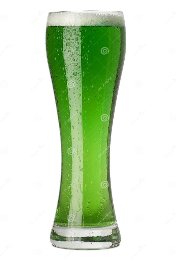 Glas groen bier stock afbeelding. Image of groen, staaf - 12759869