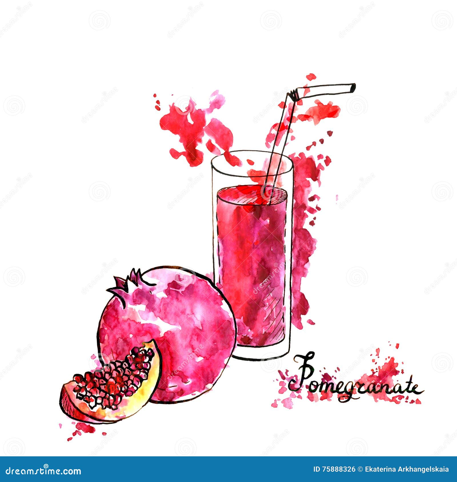 Glas met rood vruchtensap stock illustratie. Illustration of vrucht ...