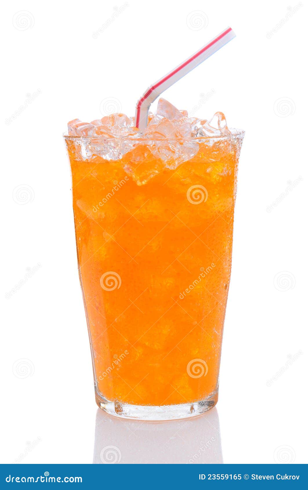 Glas Oranje Soda Met Het Drinken Stro Stock Afbeelding - Image of ...