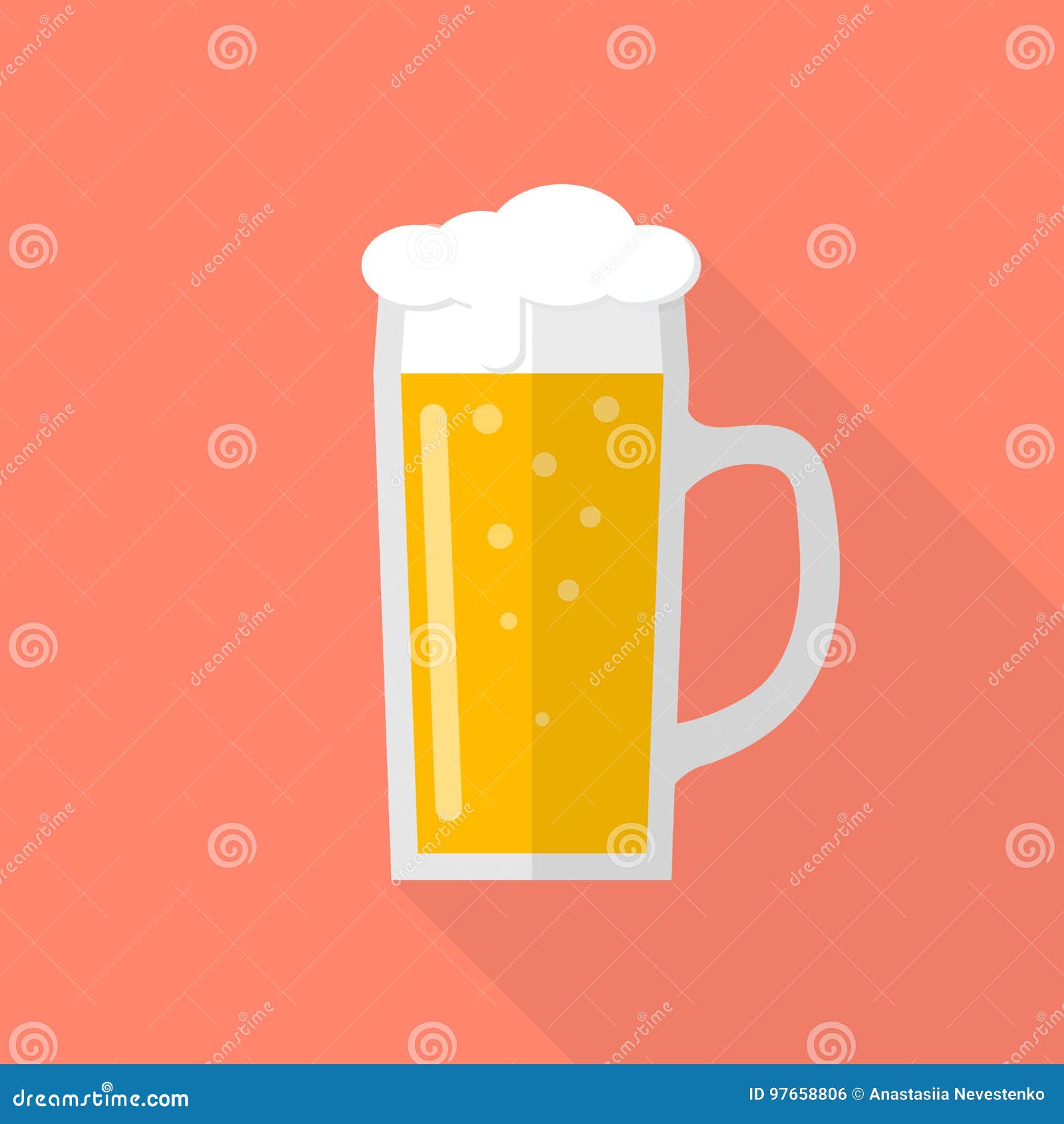 Glas van Bierpictogram vector illustratie. Illustration of kaasmaker ...