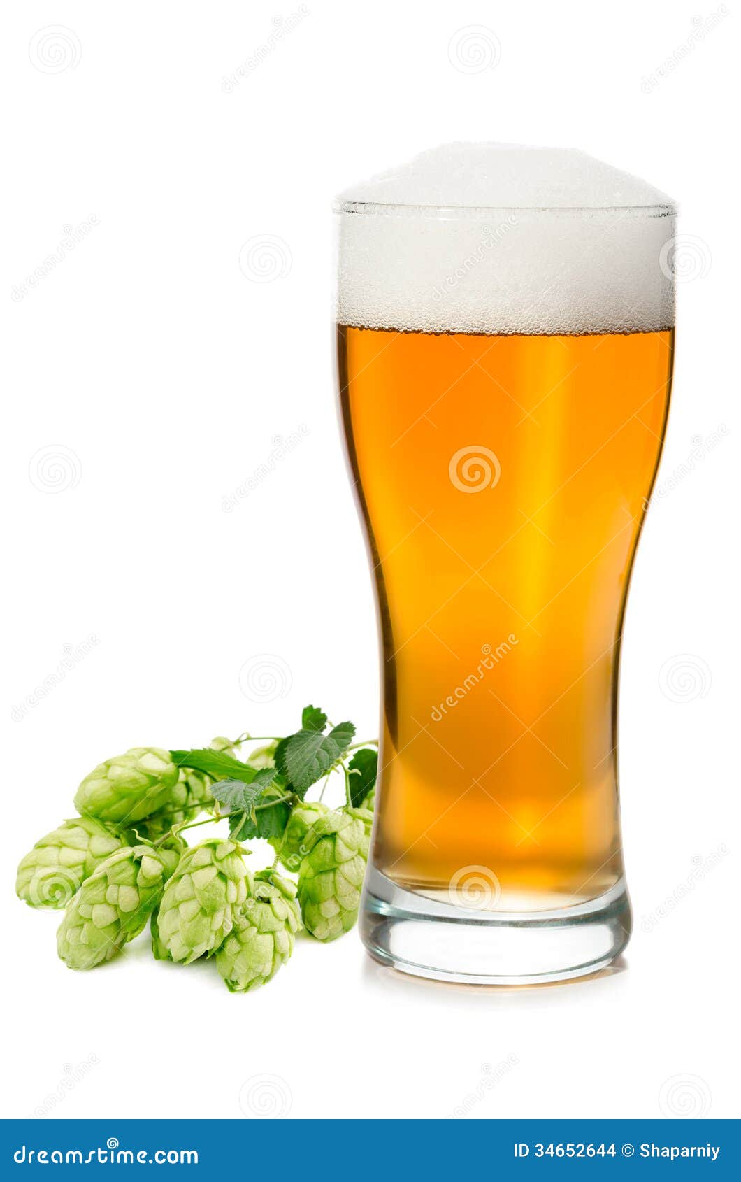 Glas vers bier stock foto. Image of pint, glas, kroeg - 34652644