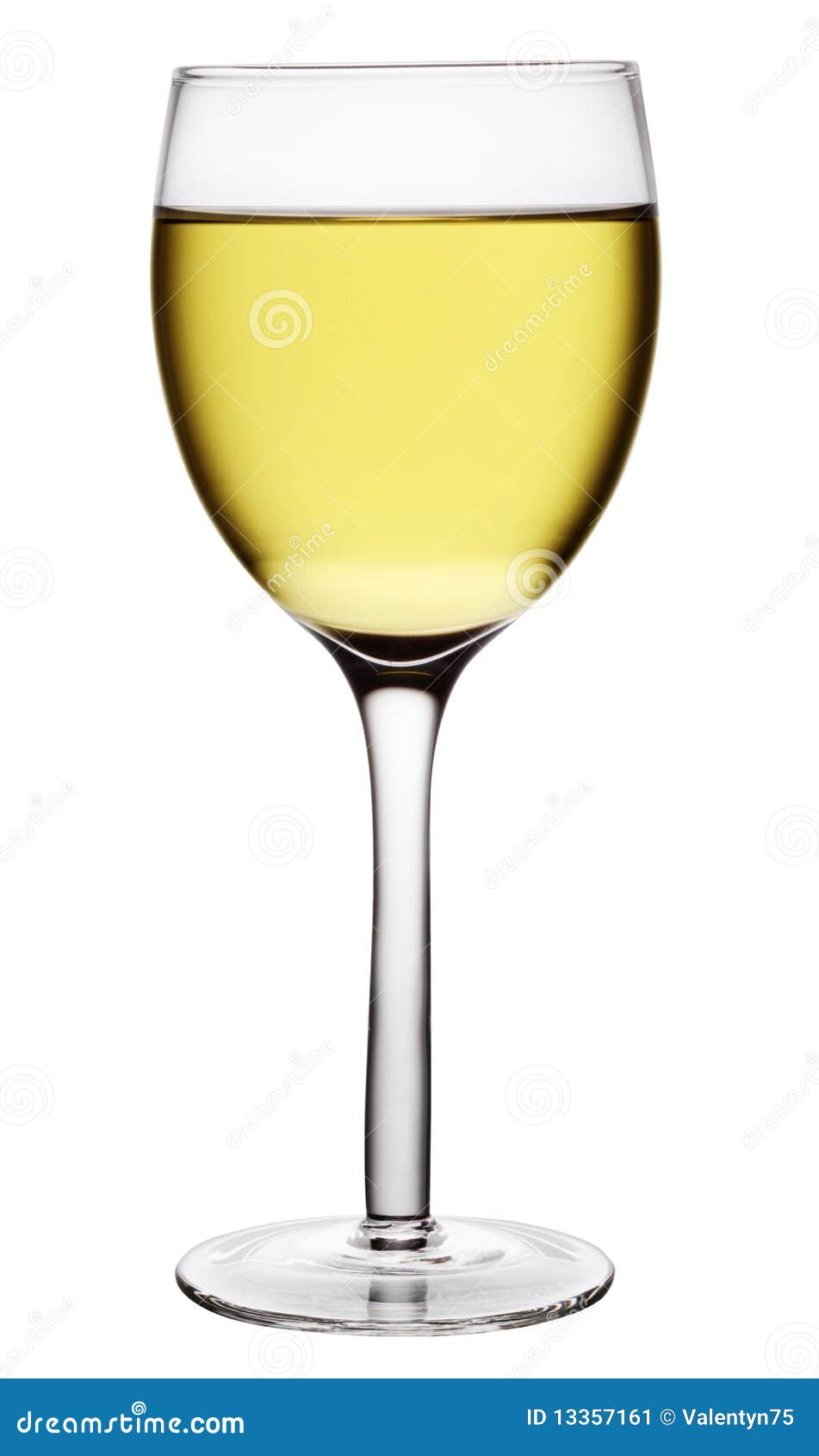 Glas witte wijn stock afbeelding. Image of staaf, studio - 13357161
