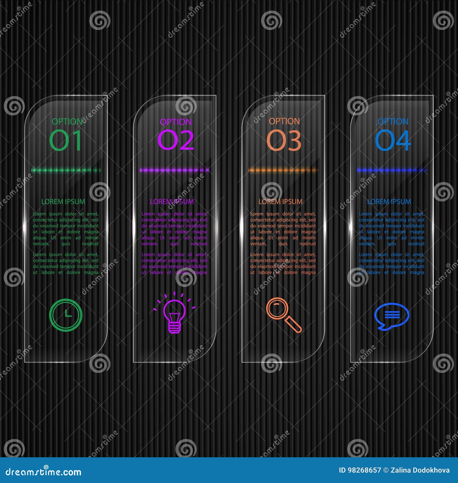 Glasbanners, Van Infographic Malplaatjes Worden Geplaatst Dat Vector ...