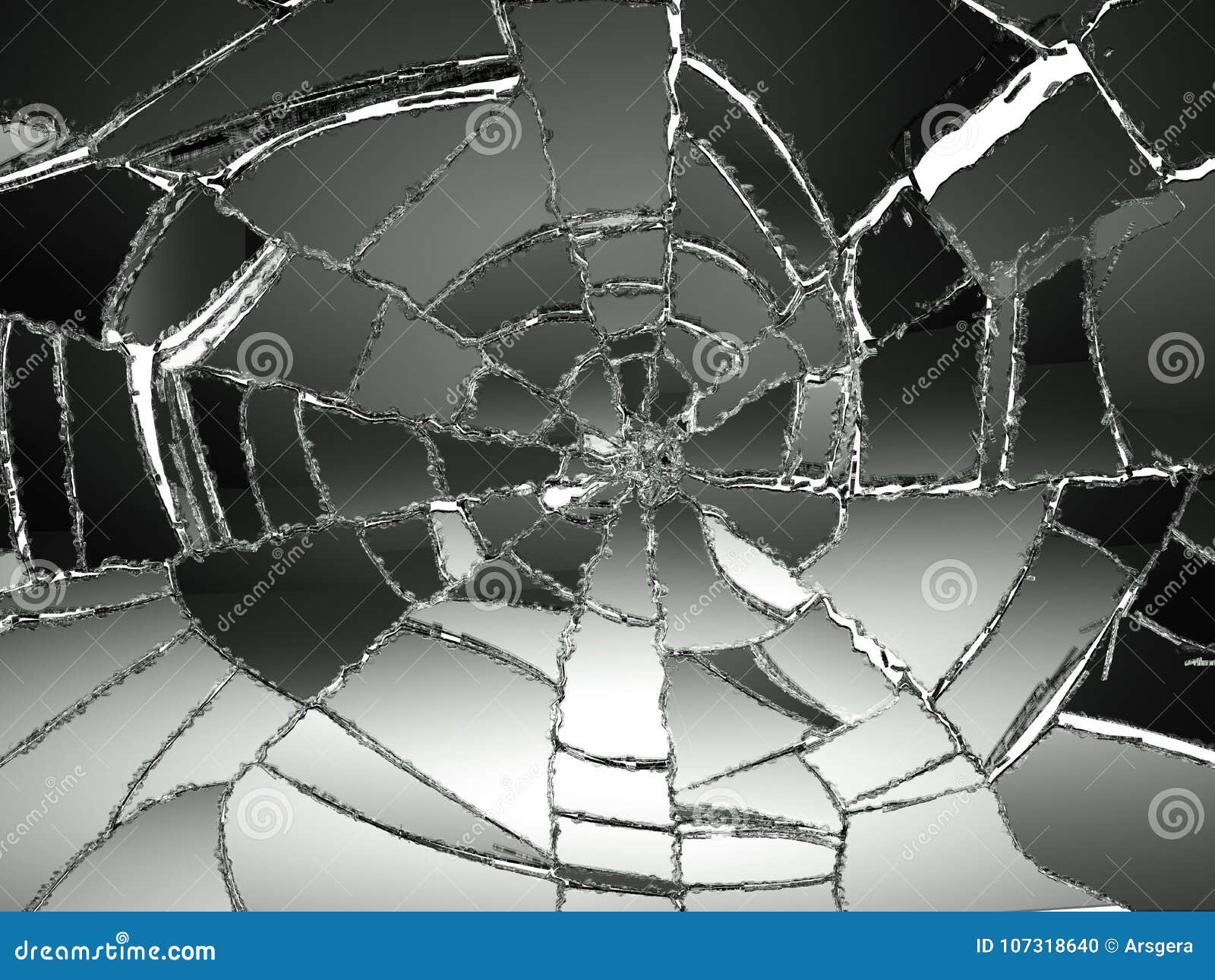 Glasgebrochen Oder Zerbrochen Auf Weiß Stock Abbildung - Illustration ...