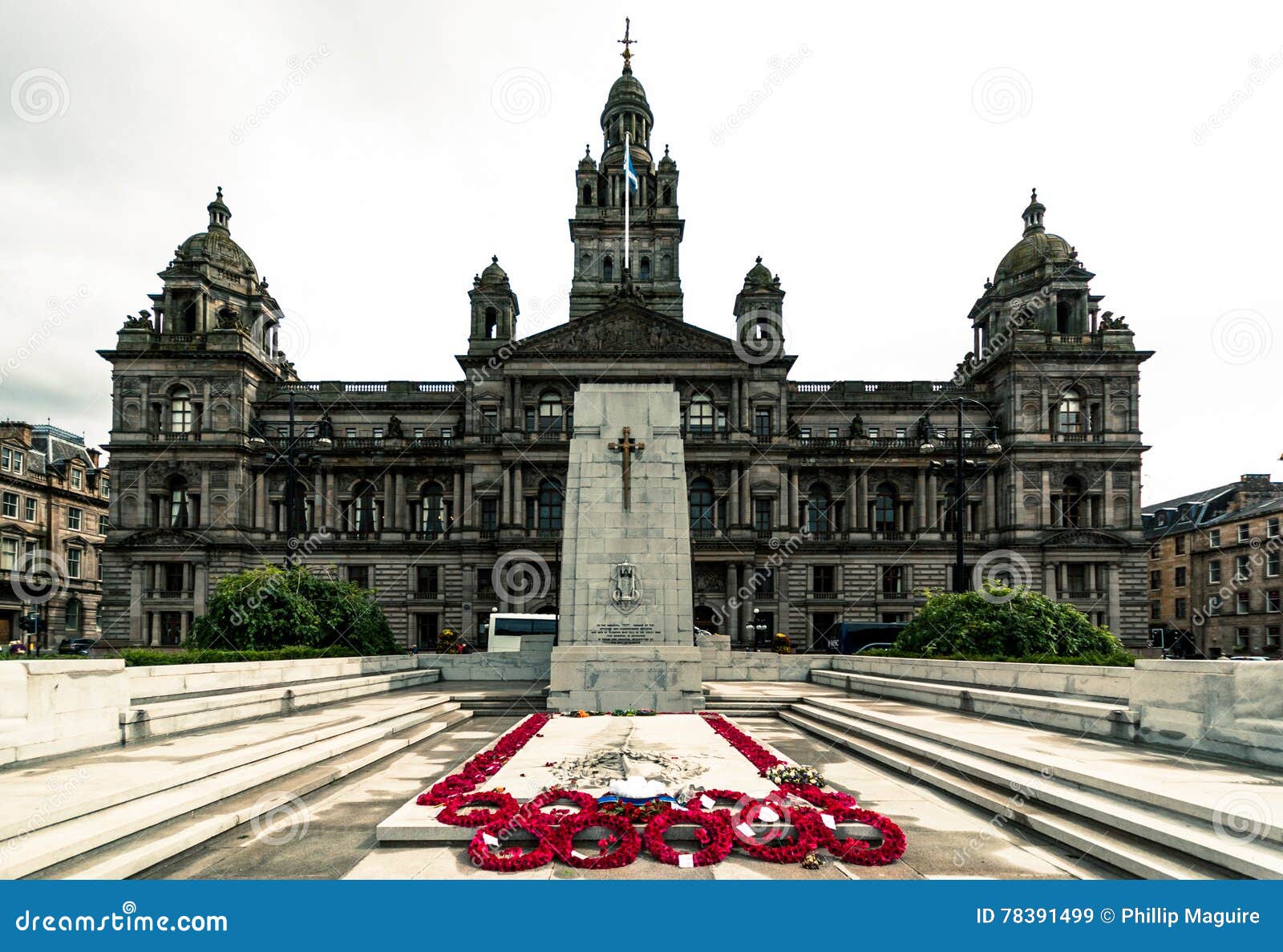 Glasgow Cenotaph stock image. Image of glasgow, monument - 78391499