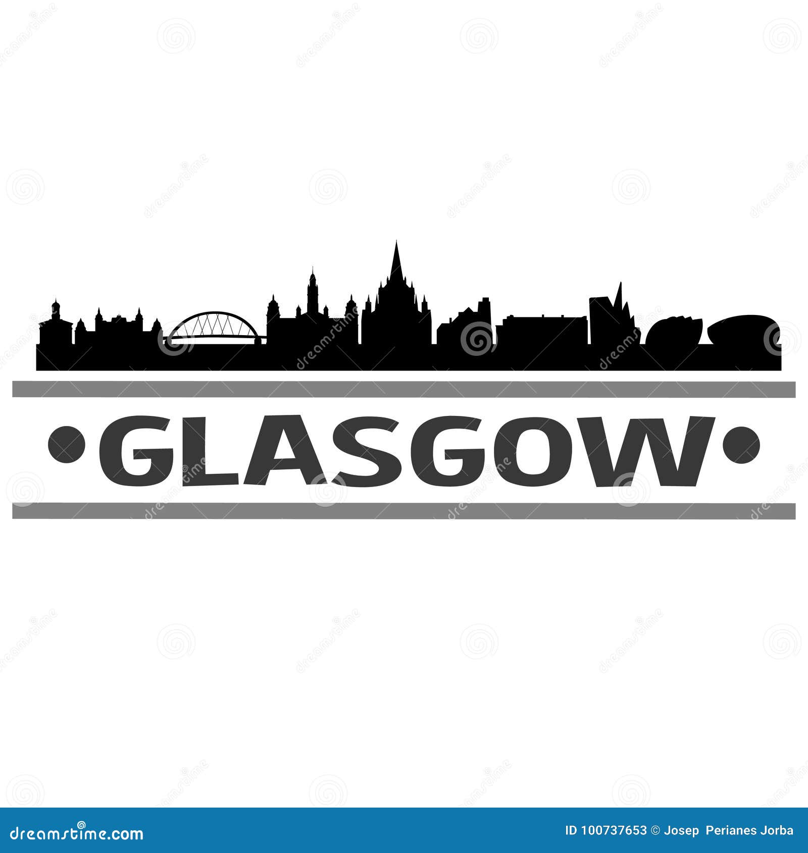Glasgow Icon Vector Art Design Stock Vector - Illustration of honeymoon ...