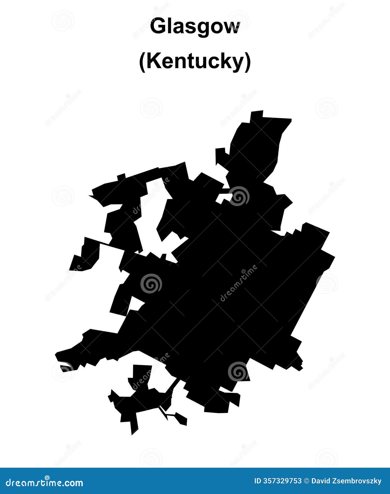 Glasgow Outline Map Vector Illustration | CartoonDealer.com #360654112
