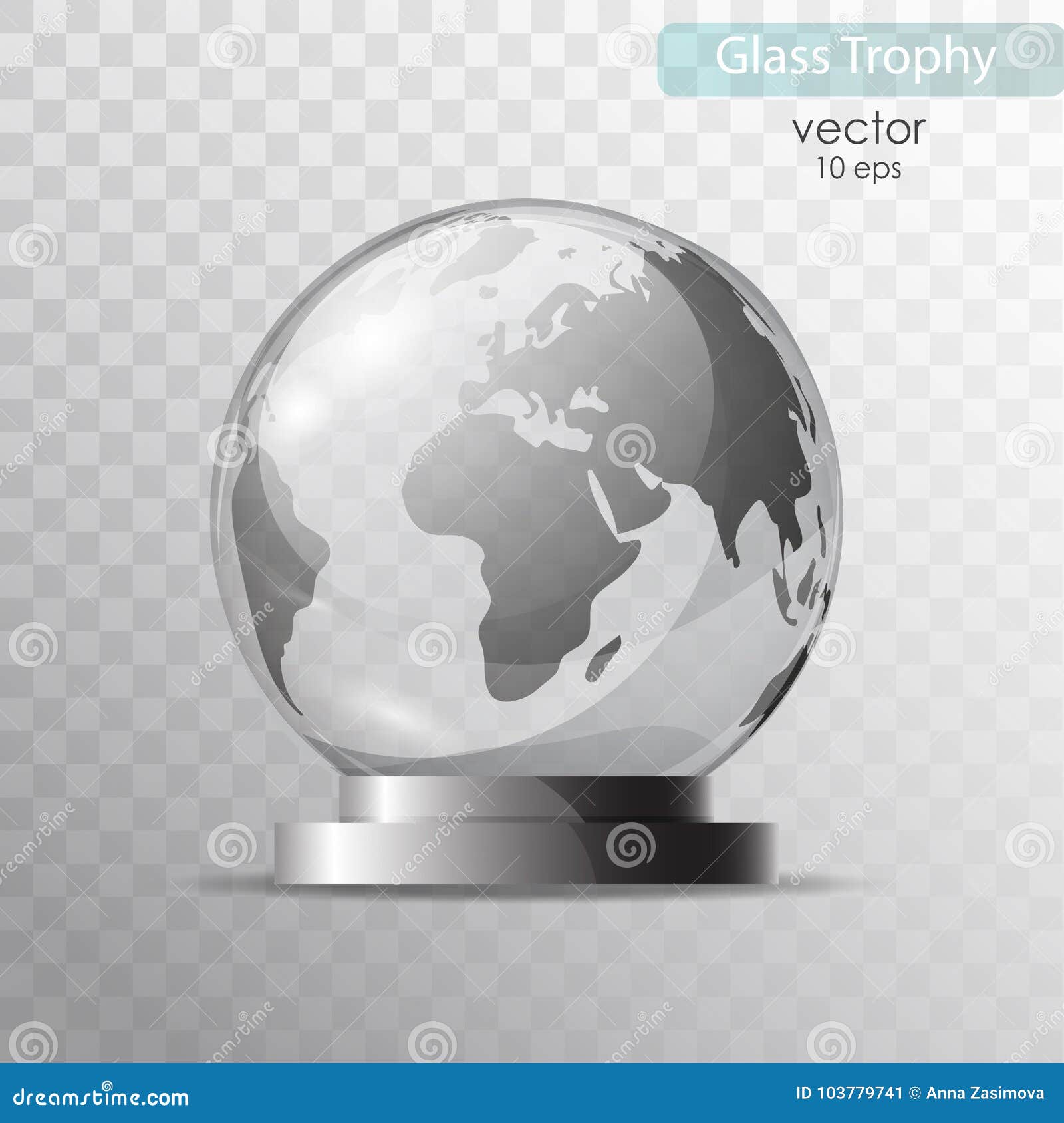 Glaskugel auf einem Stand vektor abbildung. Illustration von geheimnis ...