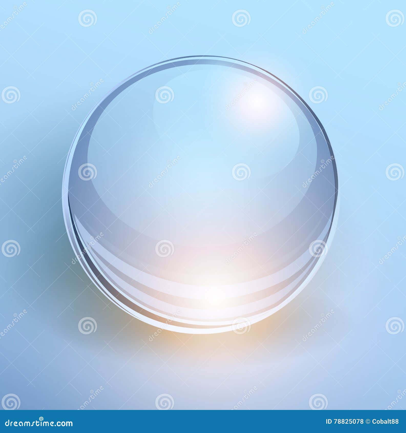 Glaskugel 3d vektor abbildung. Illustration von glas - 78825078