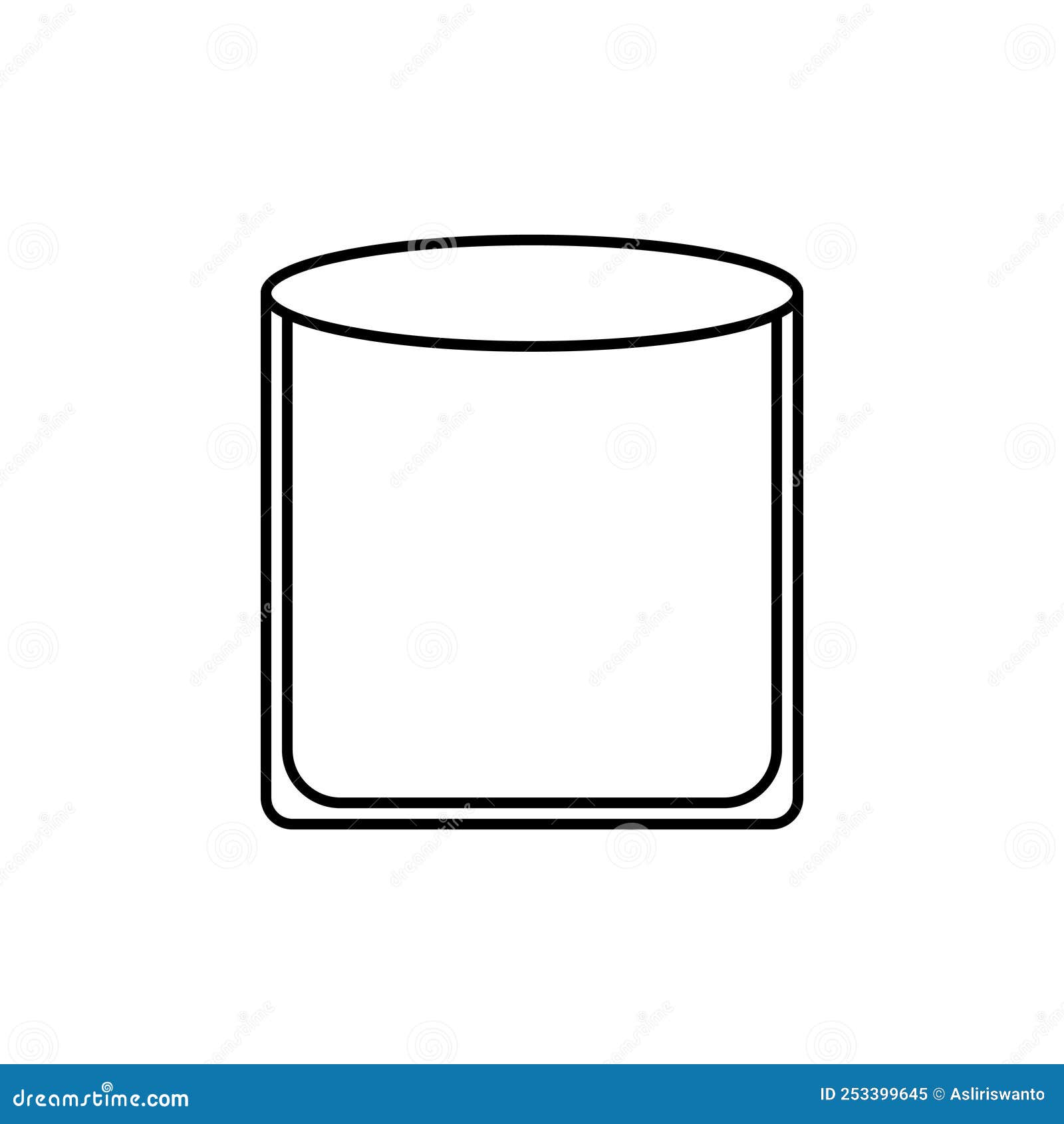 Empty Rock Glass Icon. Simple, Line, Silhouette and Clean Style Stock ...