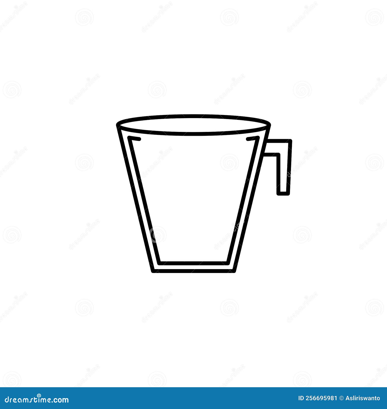 Empty Cup Glass Icon on White Background. Simple, Line, Silhouette and ...