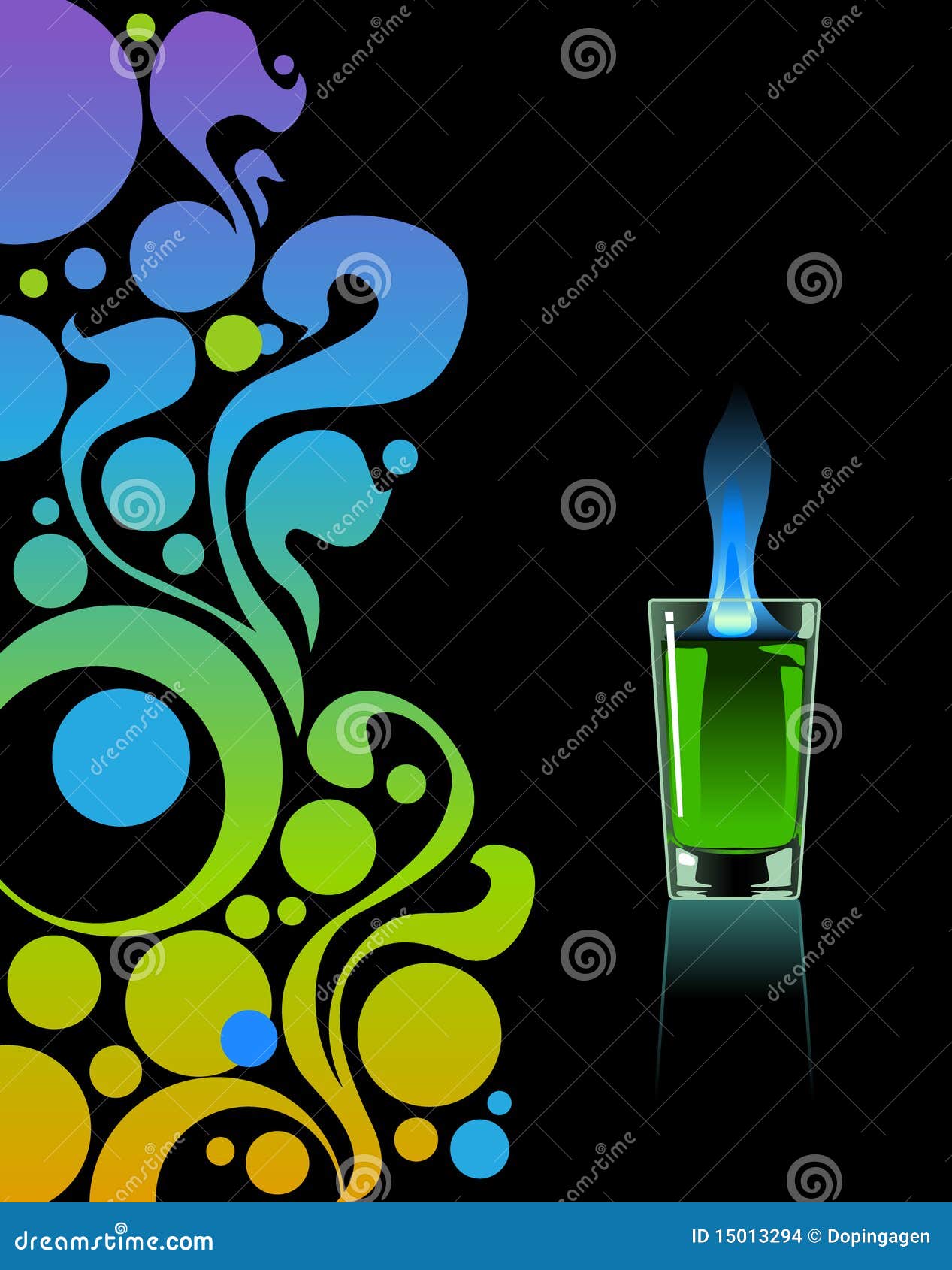 Absinthe Cartoon Vector | CartoonDealer.com #7675667