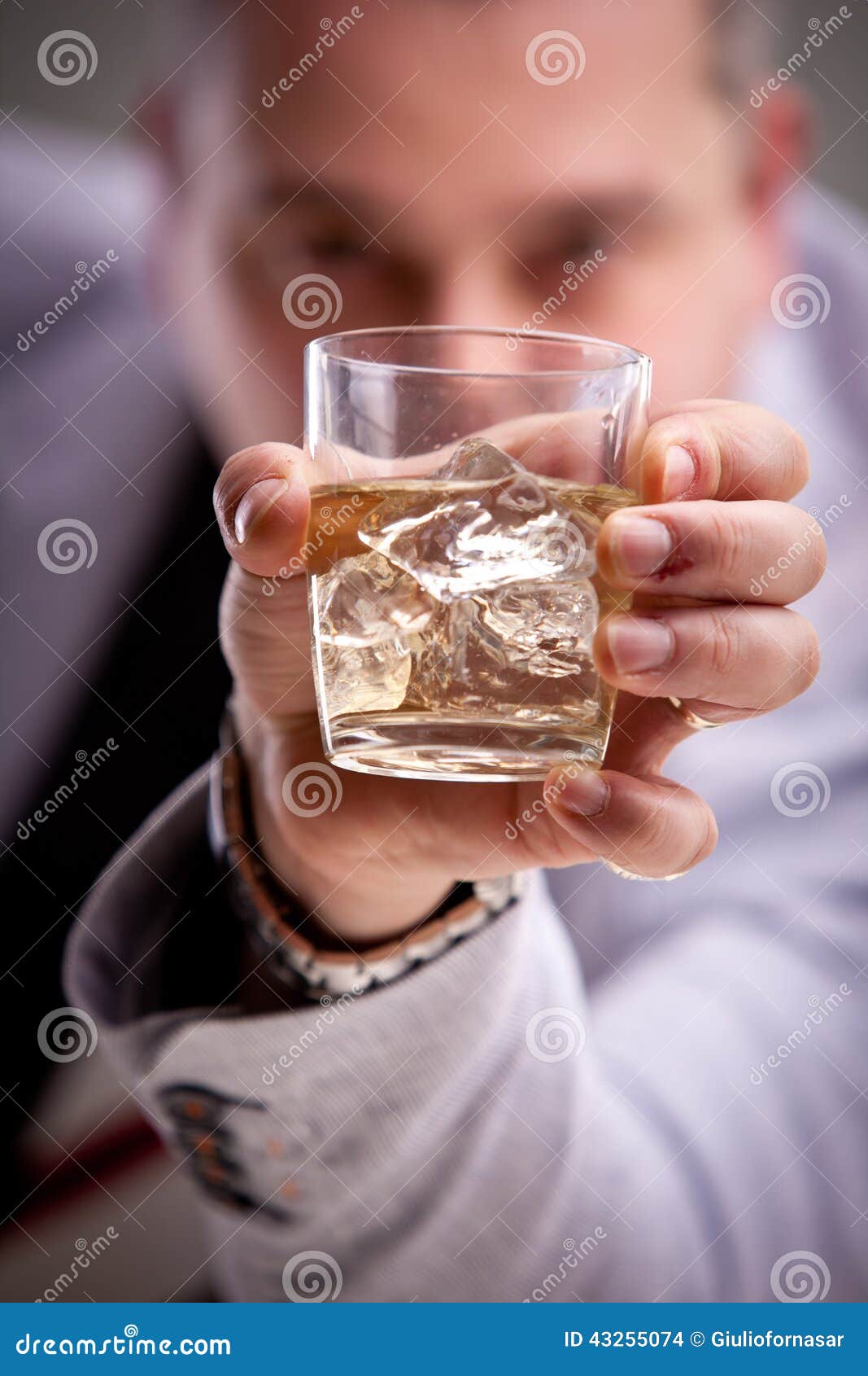 Glass of Alcoholic Drink in Man S Hand Stock Photo - Image of liquor ...
