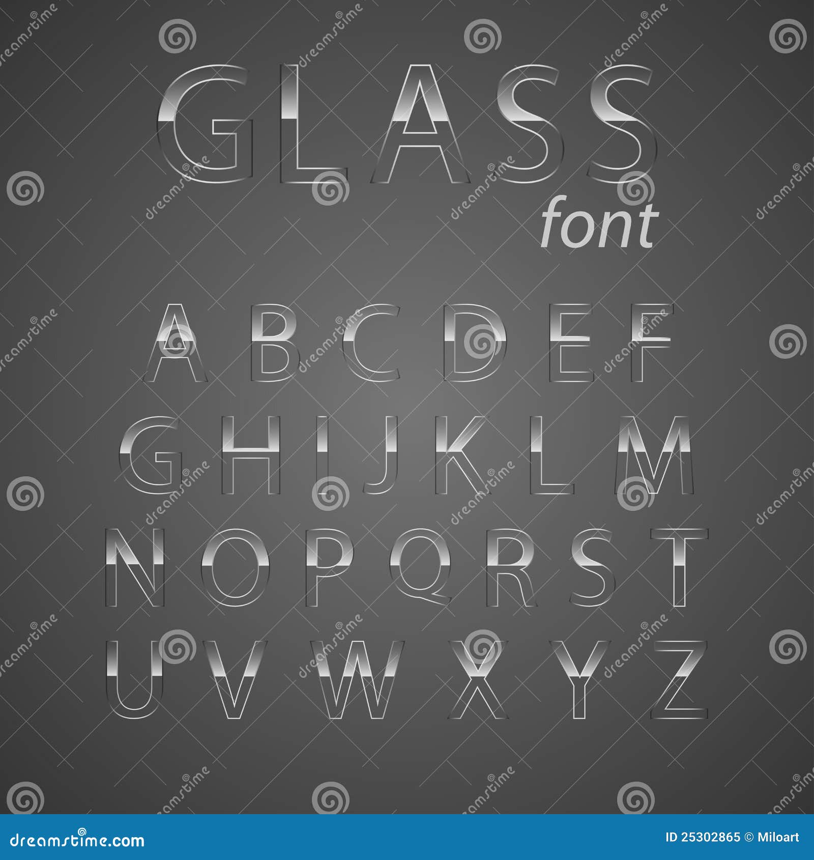 Glass alphabet. stock vector. Illustration of font, pattern - 25302865