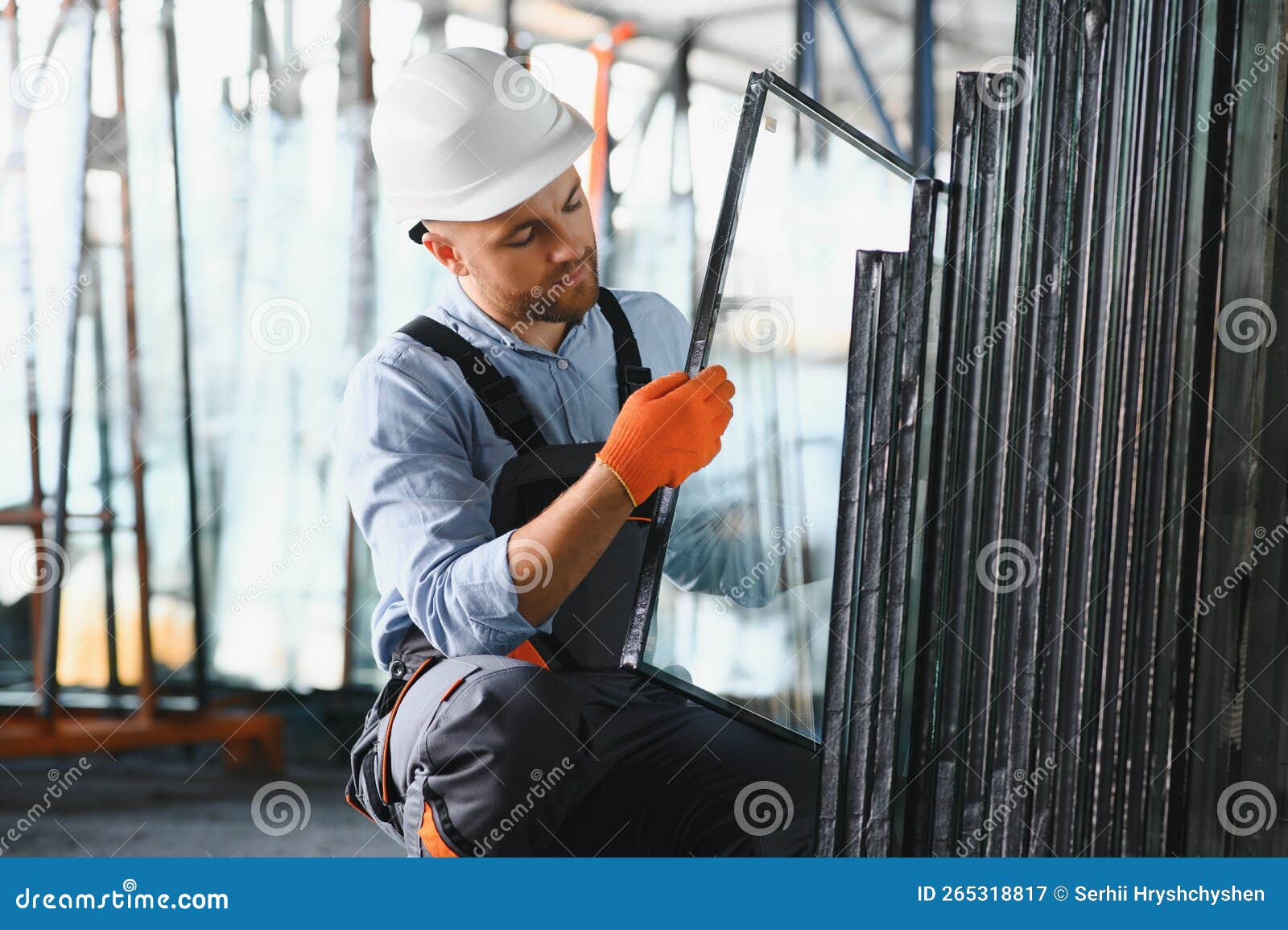 Glass,Aluminium and PVC Industry Workers Stock Image - Image of ...