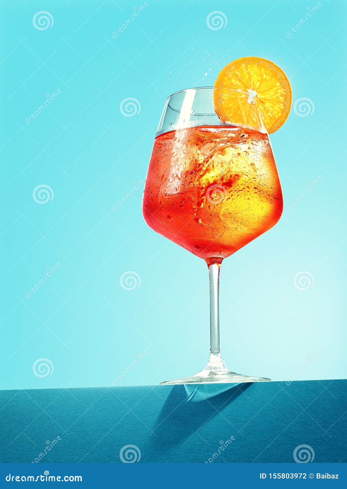 Glass of Aperol Spritz Cocktail Stock Photo - Image of alcoholic ...