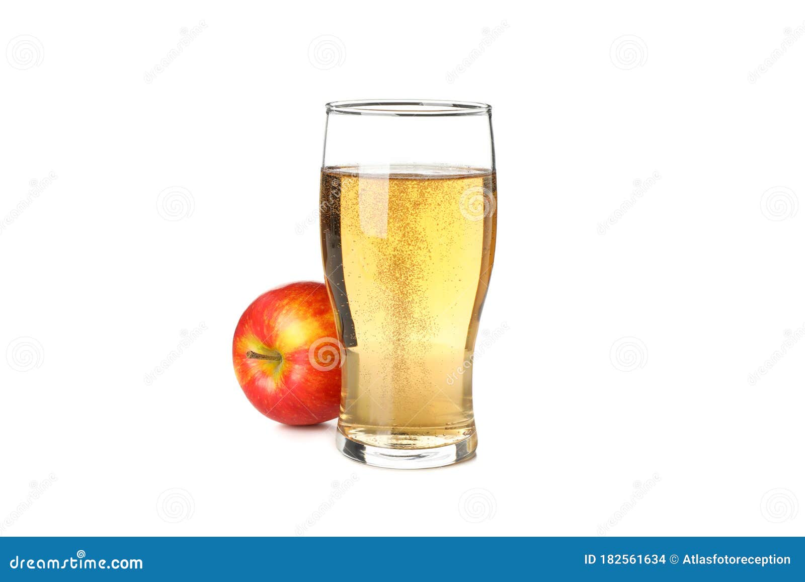 Glass Apple Cider Isolated On White Background Stock Photo - Image of ...