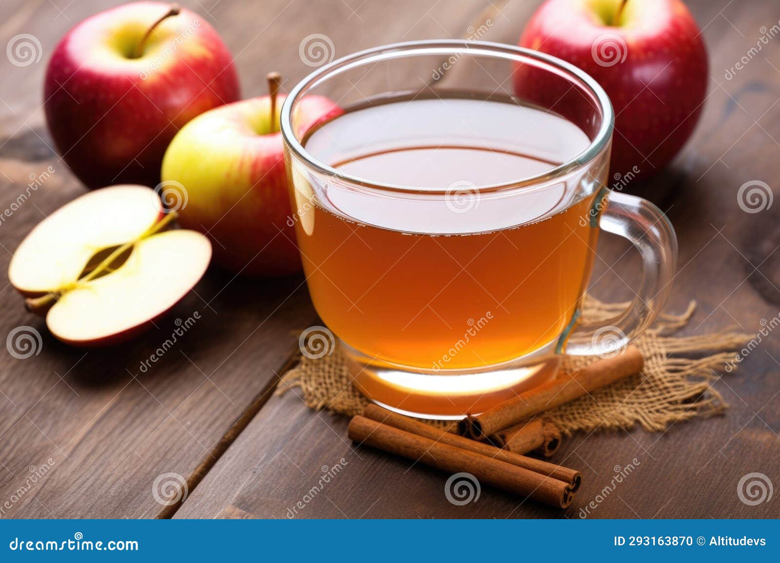 A Glass of Apple Cider Vinegar with a Sprinkle of Cinnamon Stock Photo ...
