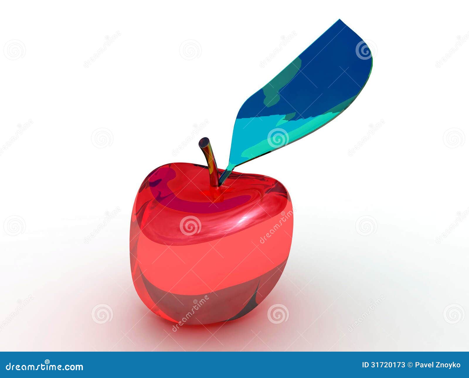 Glass Apple stock illustration. Illustration of drink - 31720173