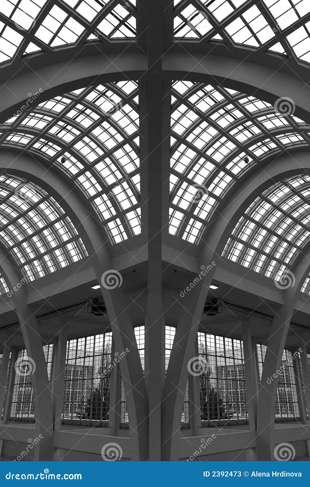 Glass arch roof - building stock image. Image of design - 2392473