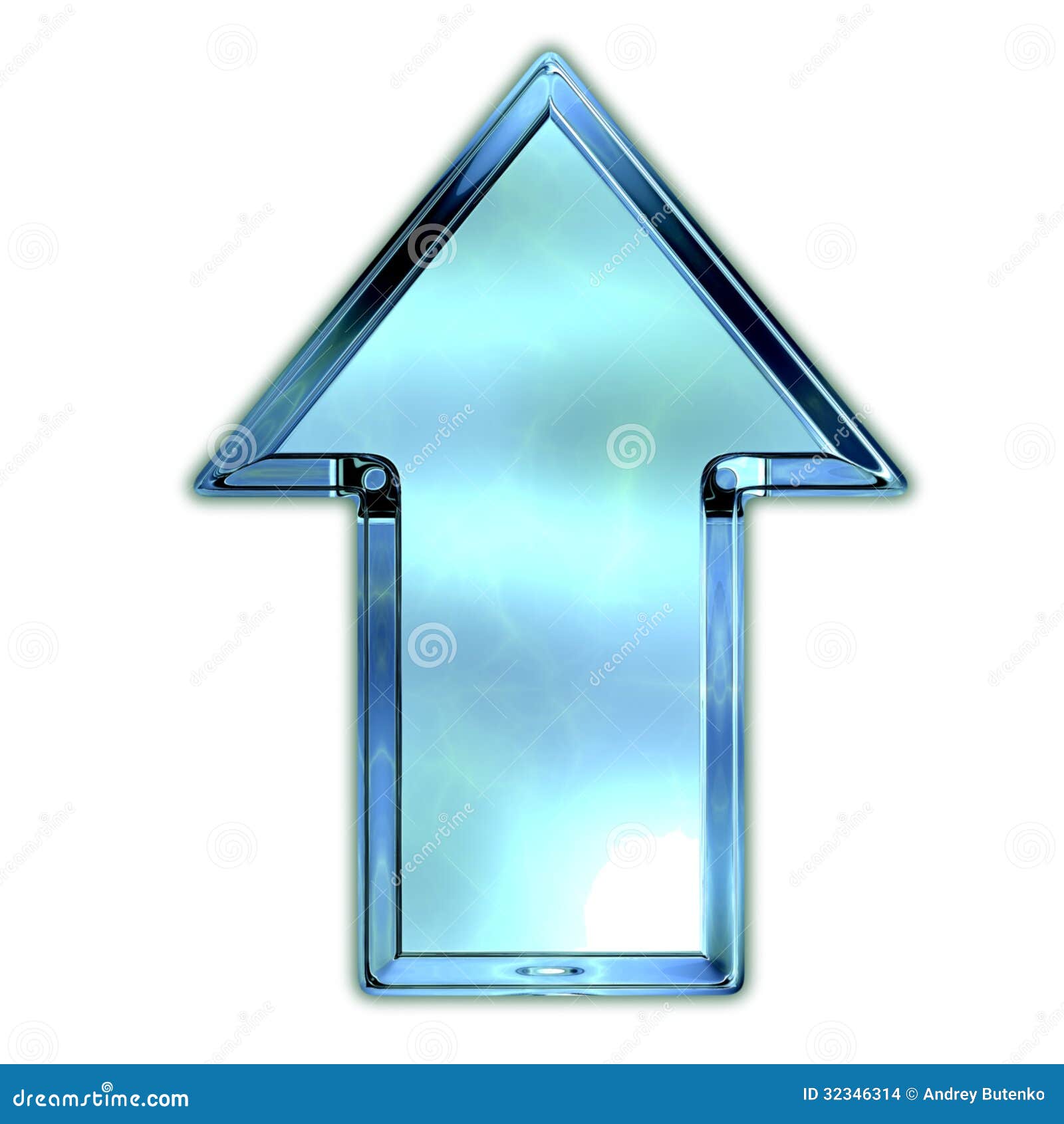 Glass arrow stock illustration. Illustration of advertising - 32346314