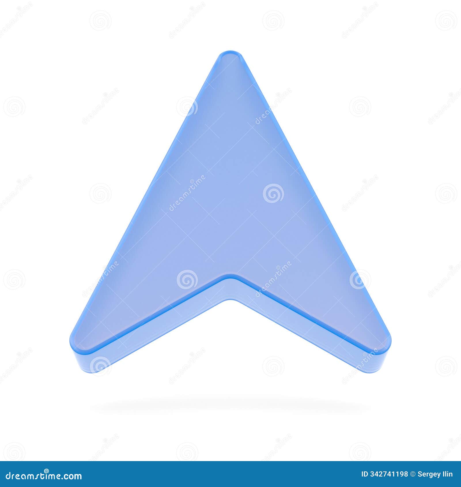 Glass Arrow Cursors Set Isolated On White Vector Illustration ...