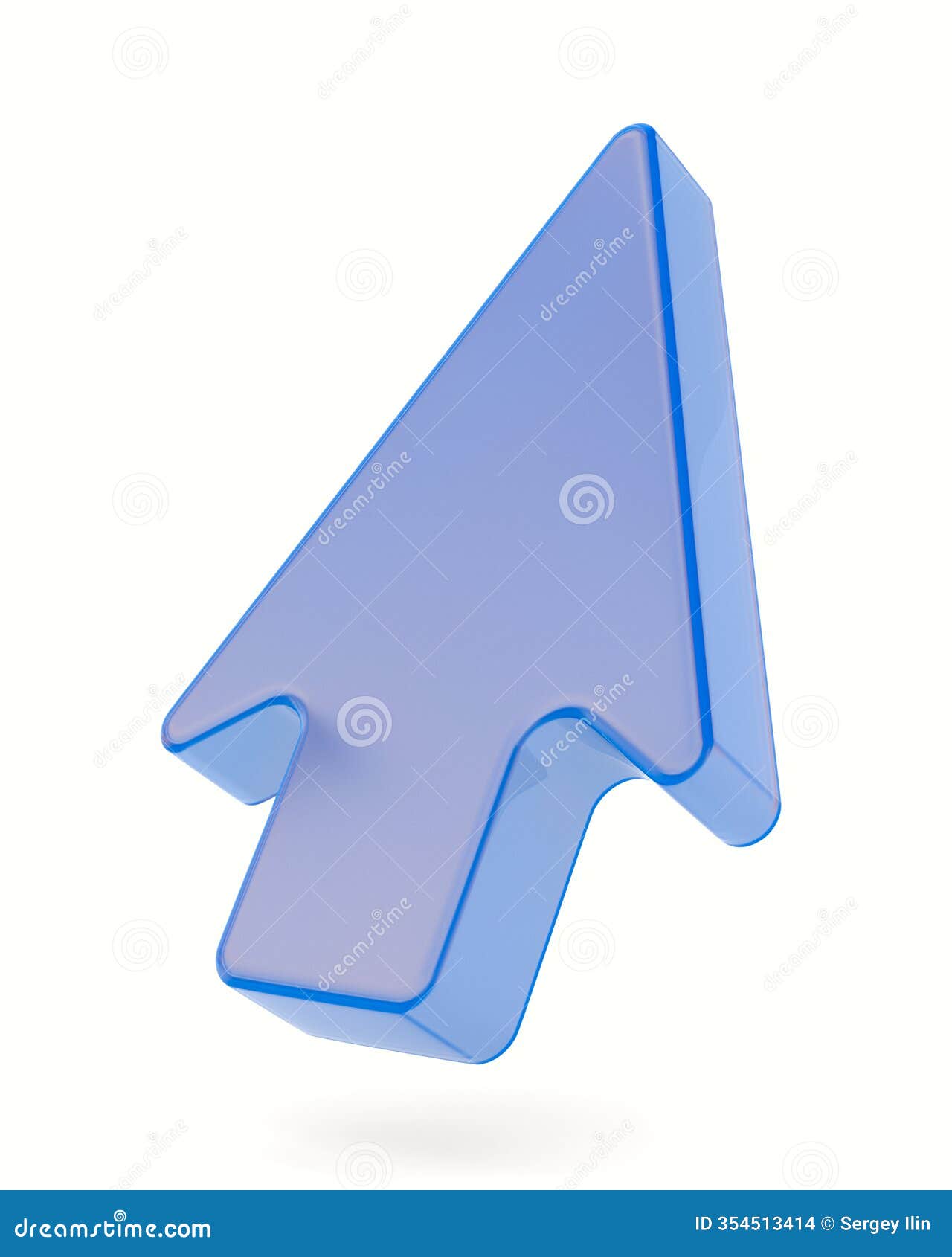 Glass Arrow Cursors Set Isolated On White Vector Illustration ...