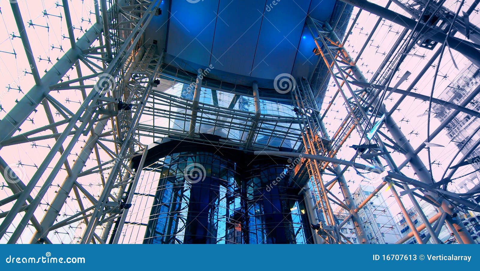 Glass Atrium stock image. Image of banking, hanging, consumers - 16707613