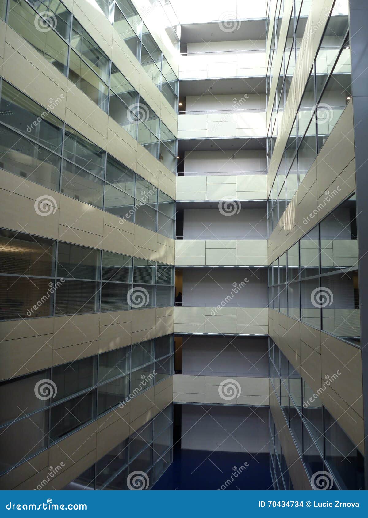 Glass Atrium of a Modern Office Buildind Stock Photo - Image of ceiling ...