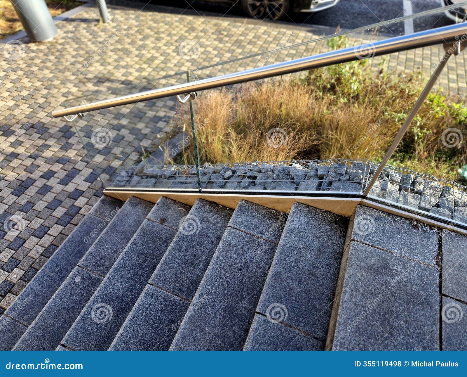 Pier for Park Visitors. Two Steps Lead To it. Planks Terrace Over Stock ...