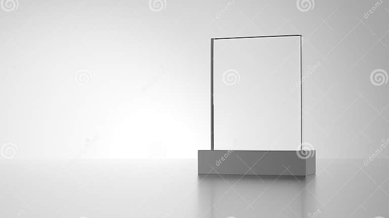 Glass Award With Metal Base Isolated On Gray Background Stock Illustration Illustration Of