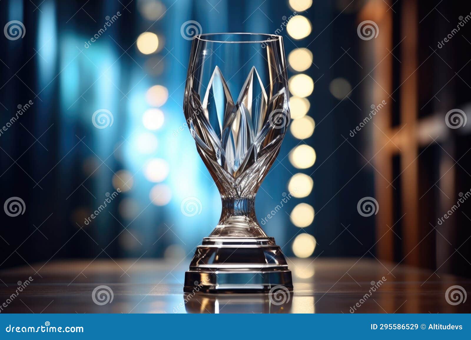 Glass Award Trophy with Light Reflections Stock Image - Image of ...