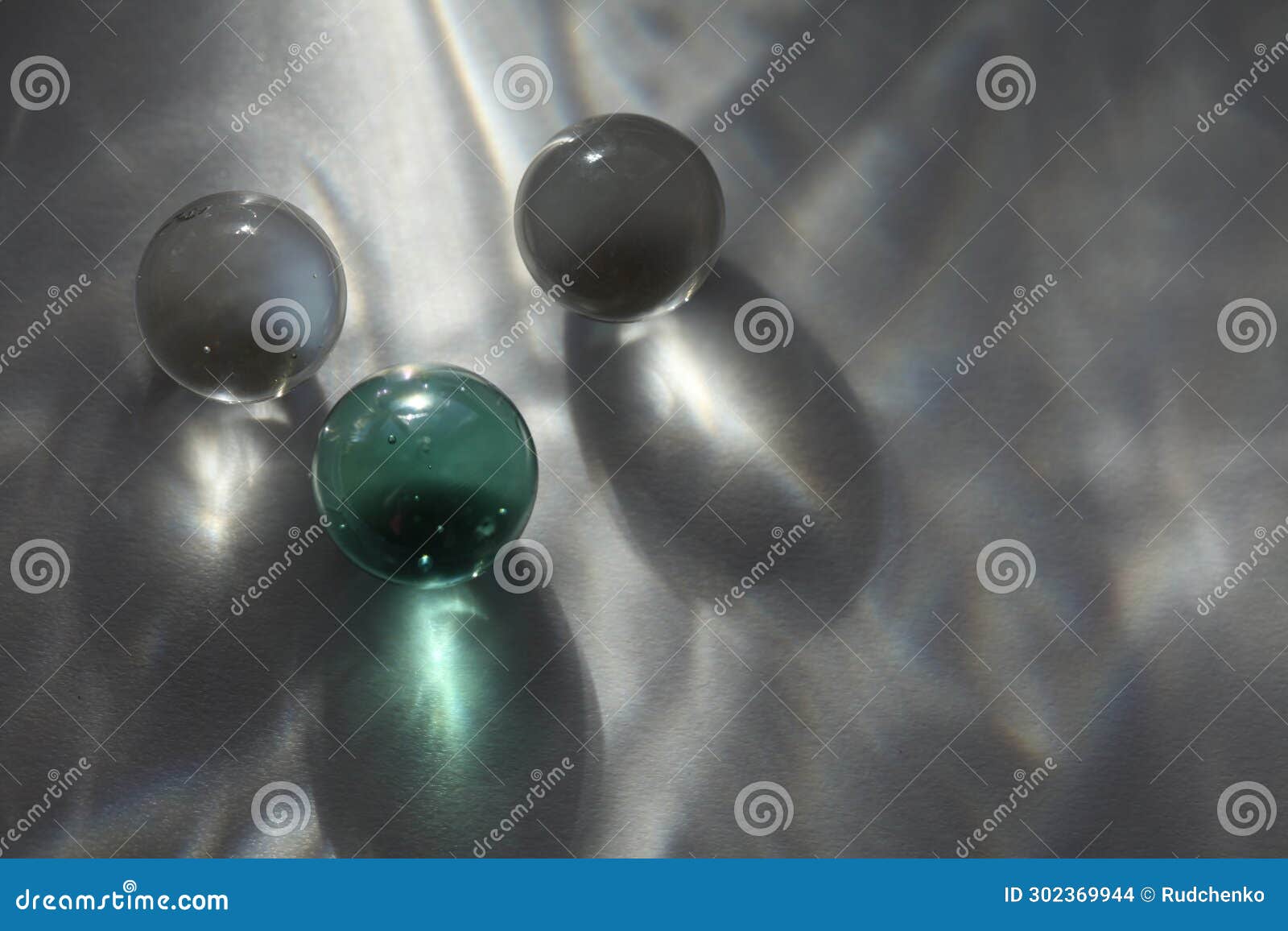 Glass Ball on Blurred Soft Focus Gray Grain Texture Refraction Wall ...