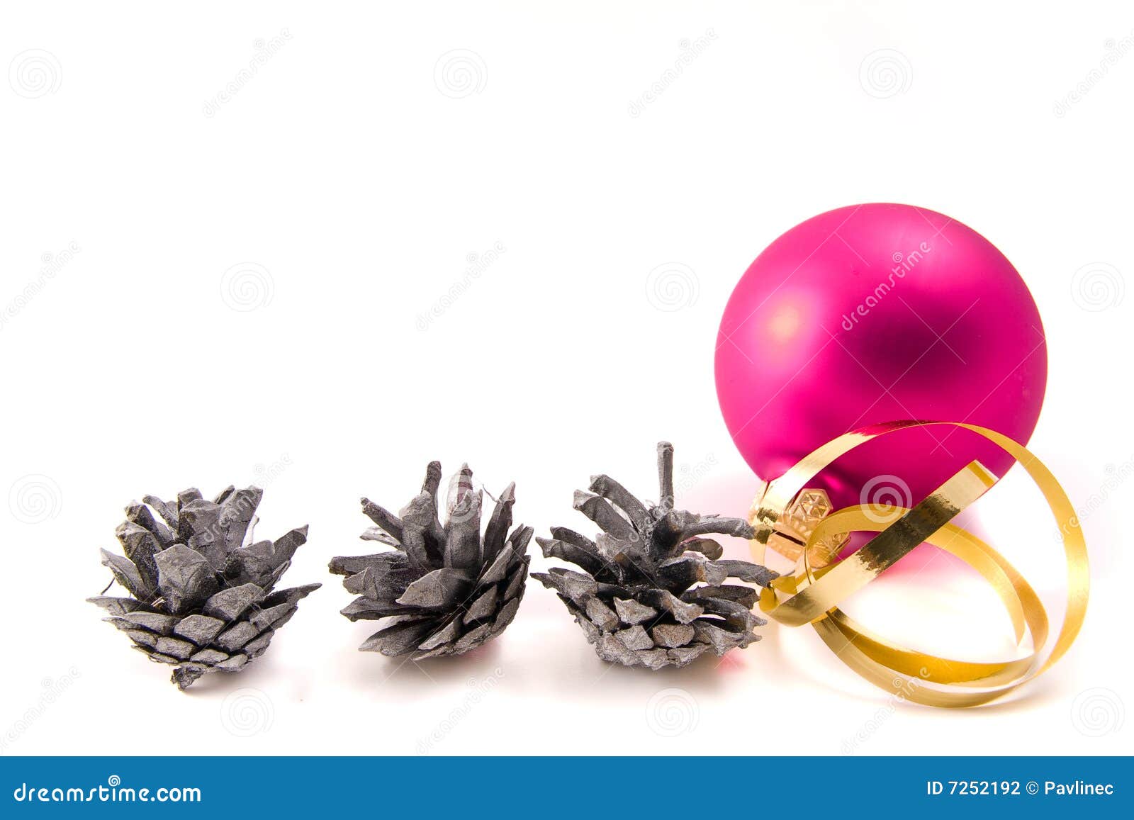 Glass ball with cones stock photo. Image of decor, cone - 7252192
